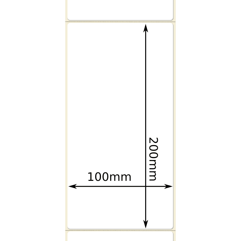 100mm x 200mm Direct Thermal Labels - 190 Labels Per Roll - 102mm Roll ...