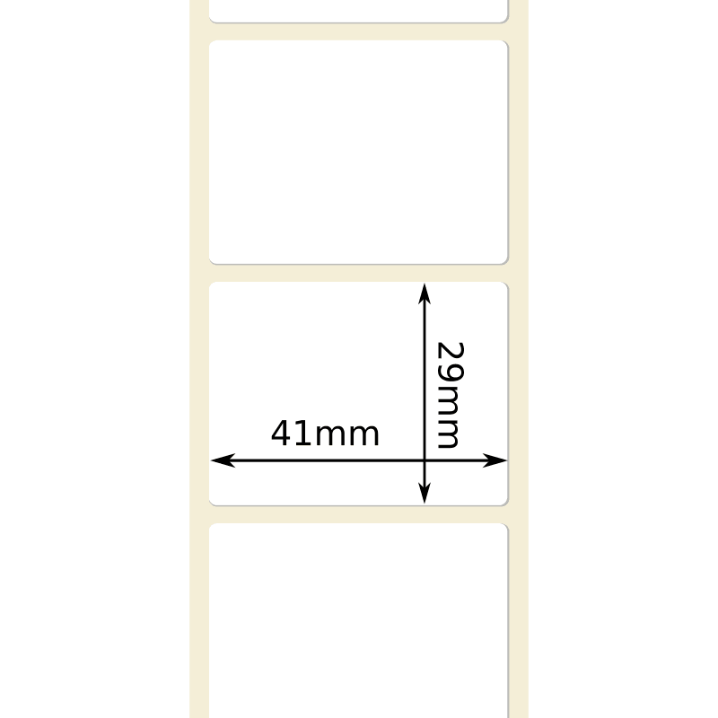 41mm x 29mm Direct Thermal Labels - 4700 Labels Per Roll - 203mm Roll ...